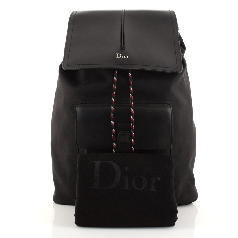 Christian Dior Motion Backpack Nylon and Leather Medium at 1stDibs