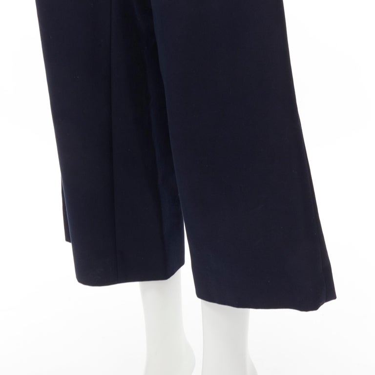 CHRISTIAN DIOR nautical sailor button wide leg pants S For Sale at 1stDibs