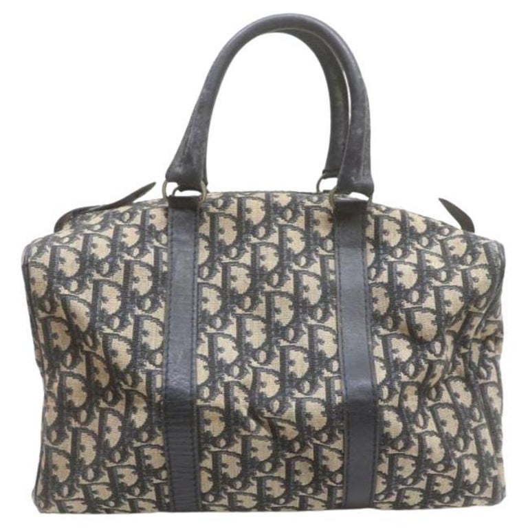 Christian Dior Navy Blue Monogram Trotter Boston Bag 855318 at 1stDibs