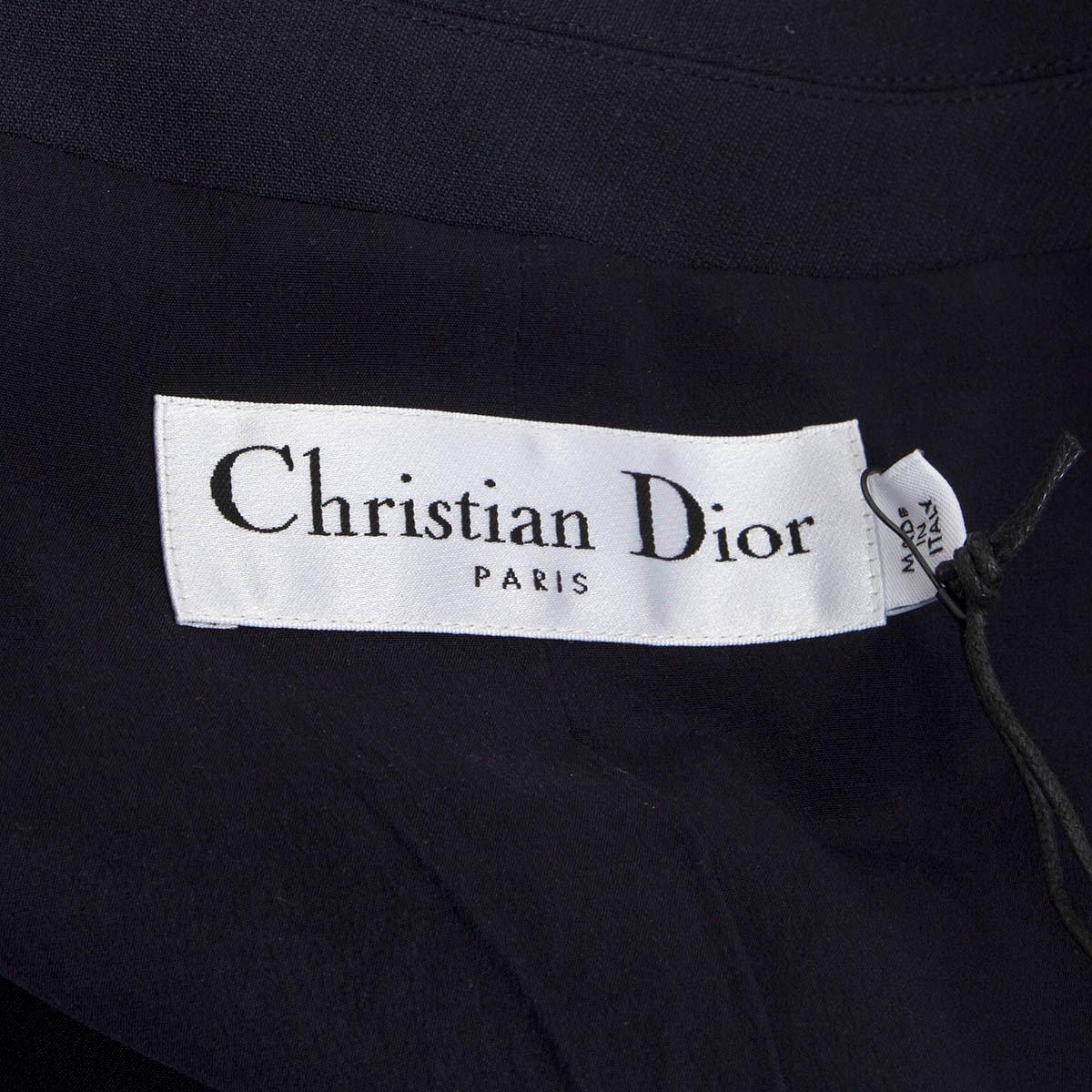 CHRISTIAN DIOR navy blue wool and silk 2019 PORTRAIT BAR Blazer Jacket ...