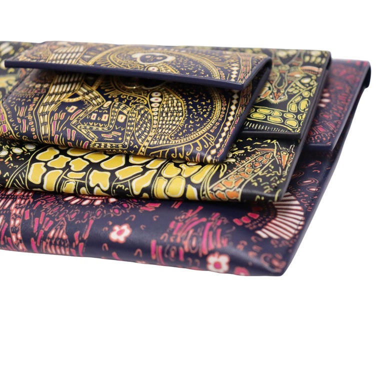 Christian Dior NEW Jungle Print Pouch Set For Sale at 1stDibs