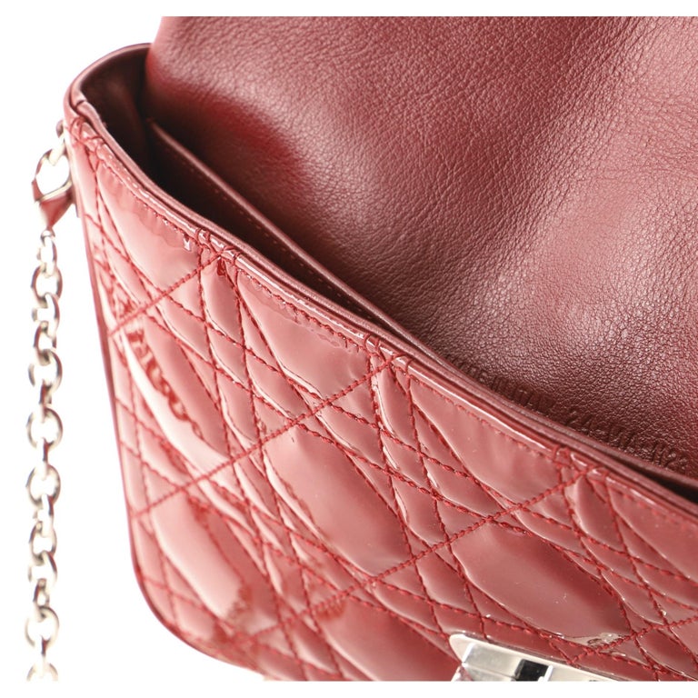 Christian Dior New Lock Pouch Cannage Quilt Patent Mini For Sale at 1stDibs