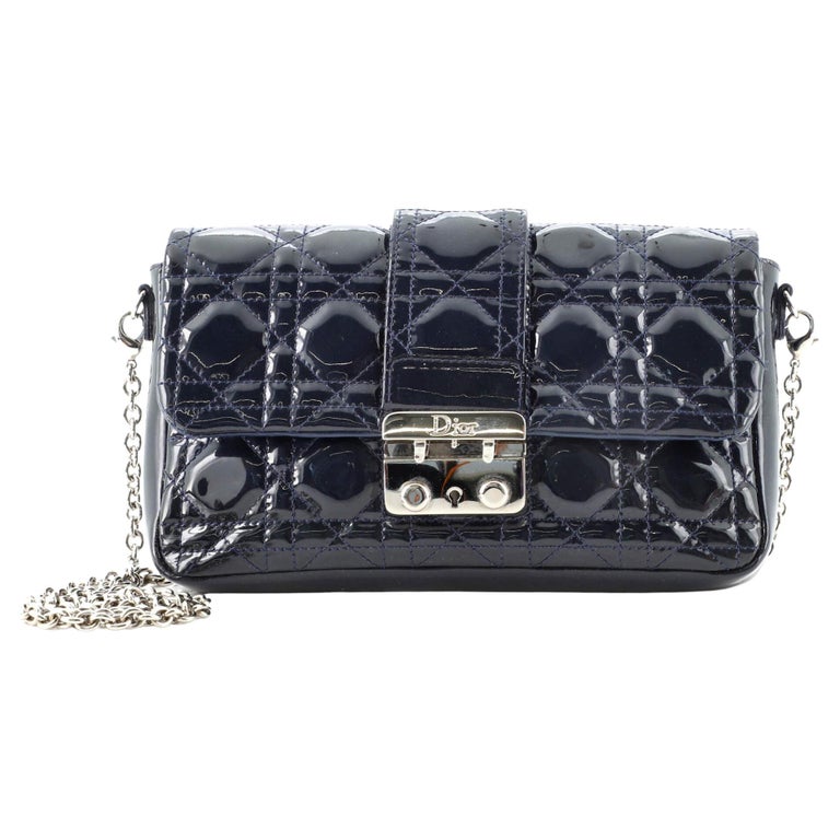Christian Dior New Lock Pouch Cannage Quilt Patent Mini For Sale at 1stDibs