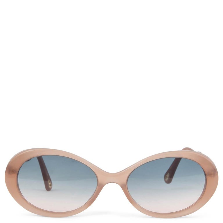 CHLOE nude pink OVAL Sunglasses CH0088S For Sale at 1stDibs