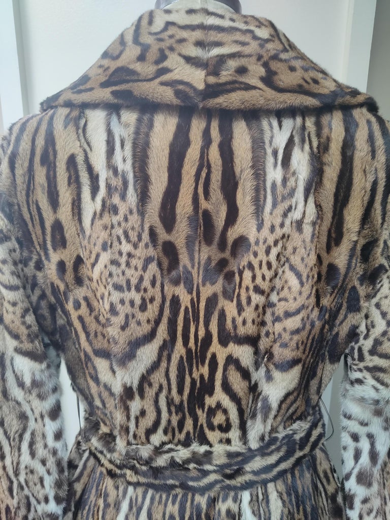 Christian Dior ocelot fur coat size 10 For Sale at 1stDibs