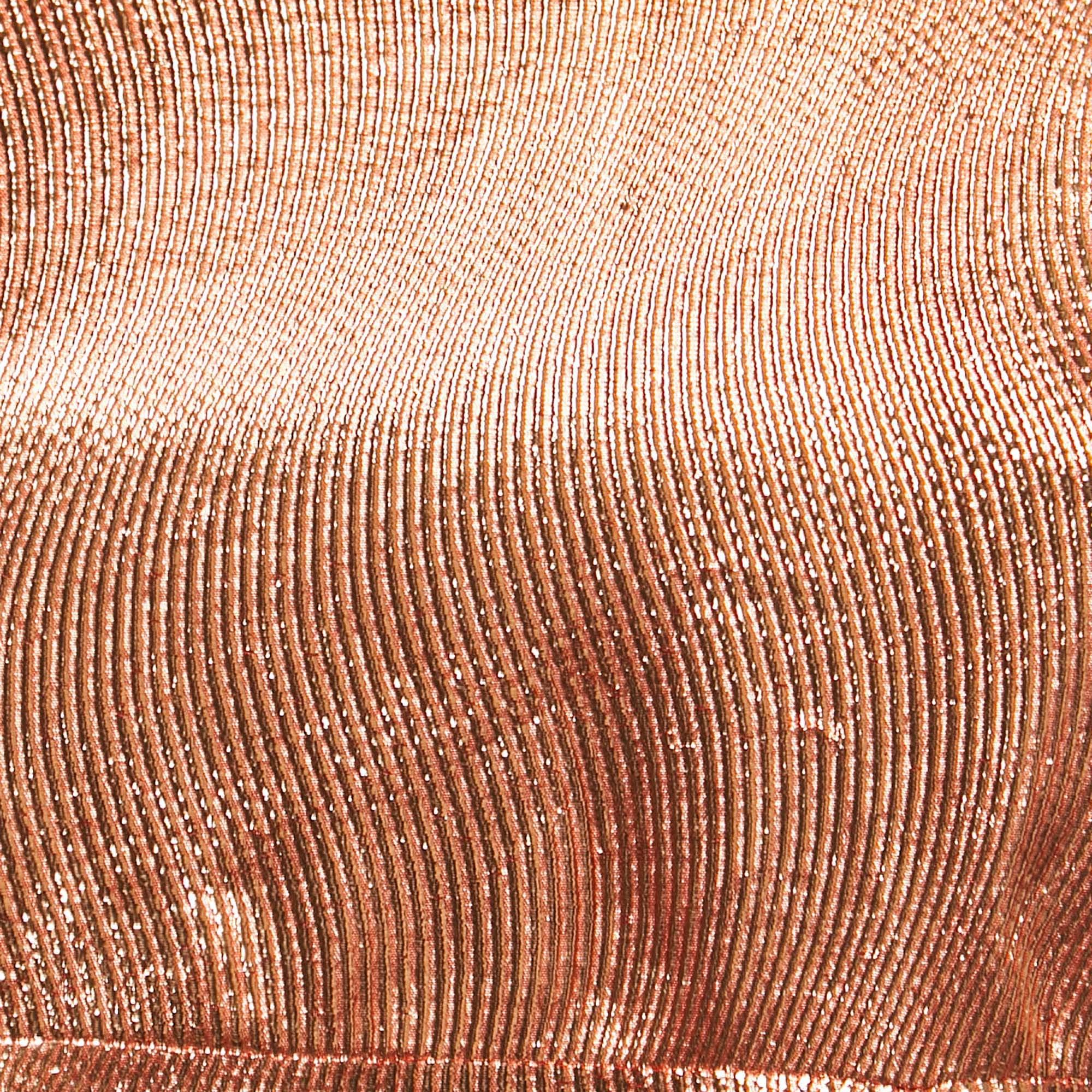 Christian Dior Orange Texture Lurex Halter Neck Gown M at 1stDibs