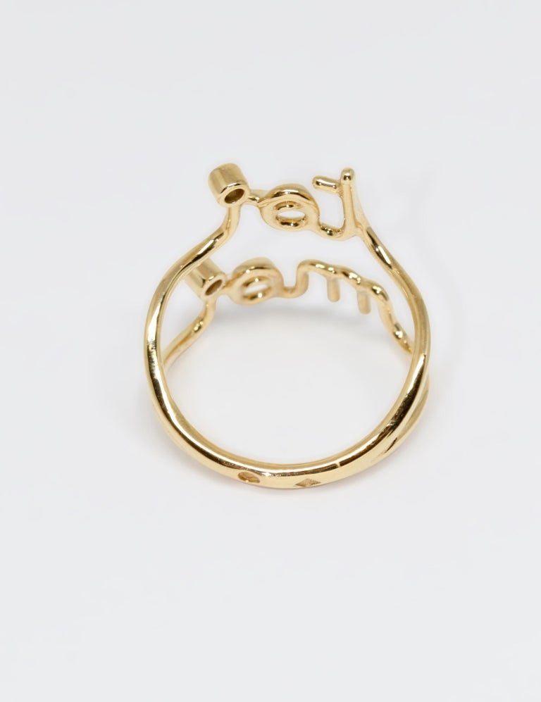 Christian Dior Oui Toi Moi 18K Yellow Gold Diamond Ring