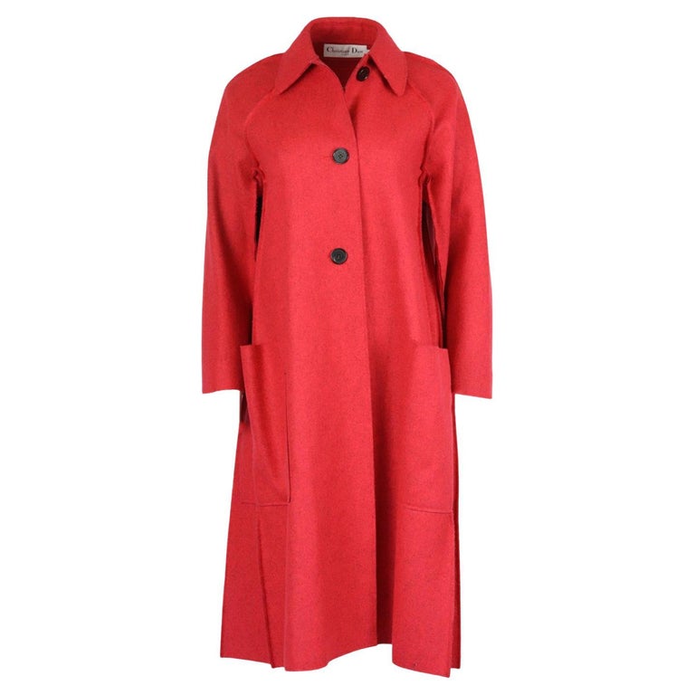 Christian Dior Oversized Wool Coat Fr 34 Uk 6 For Sale at 1stDibs