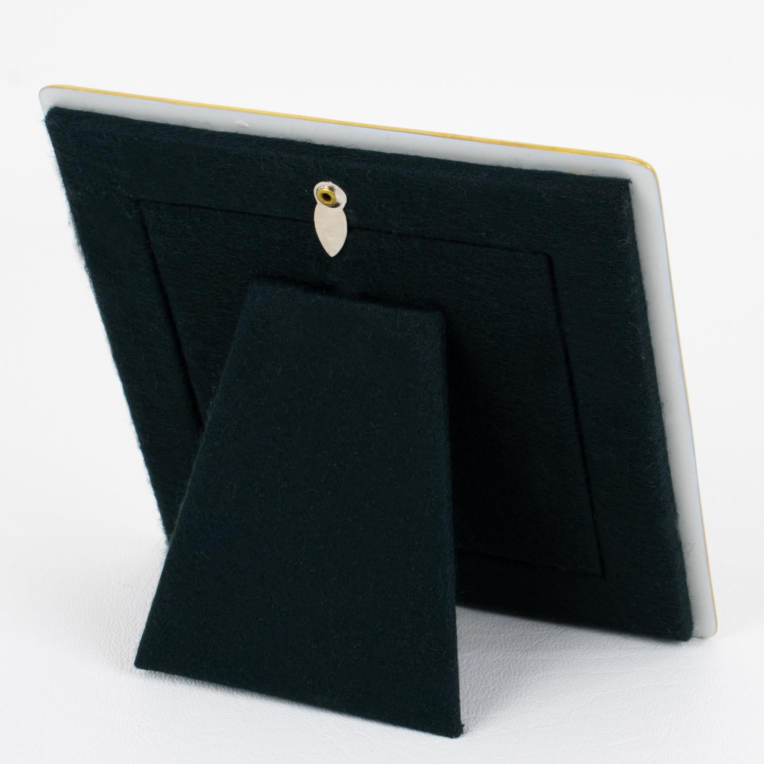 Christian Dior Paris Blue and Gilded Ceramic Picture Frame, 1980s For ...