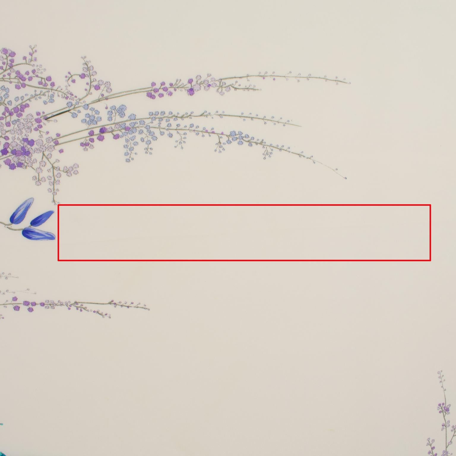 Christian Dior Paris Silk Scarf Floral Print in Blue and Lavender For ...