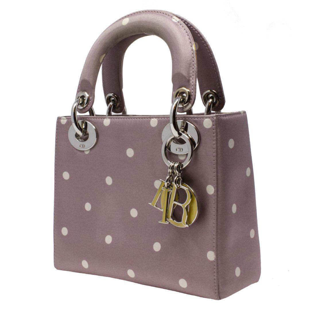 Christian Dior Polka Dot Mini Lady Dior For Sale at 1stDibs