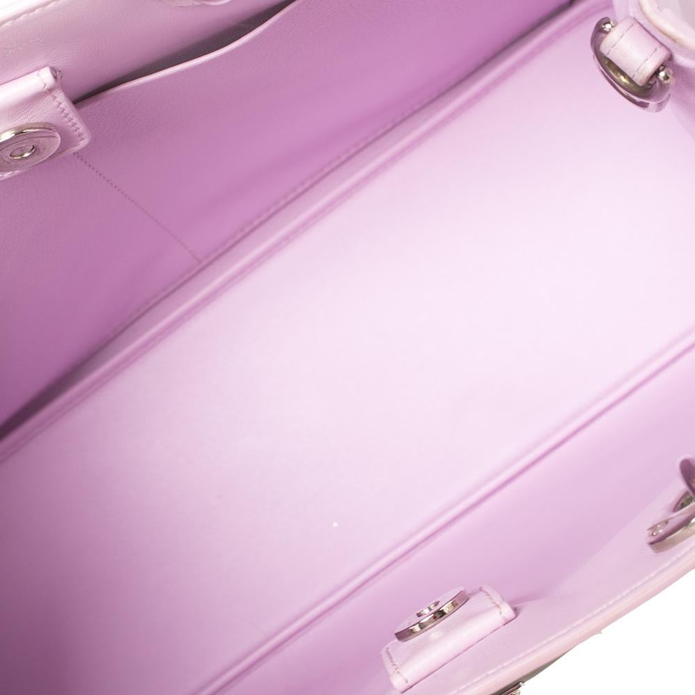 Christian Dior Purple Leather Diorissimo Pocket Tote Bag For Sale at ...