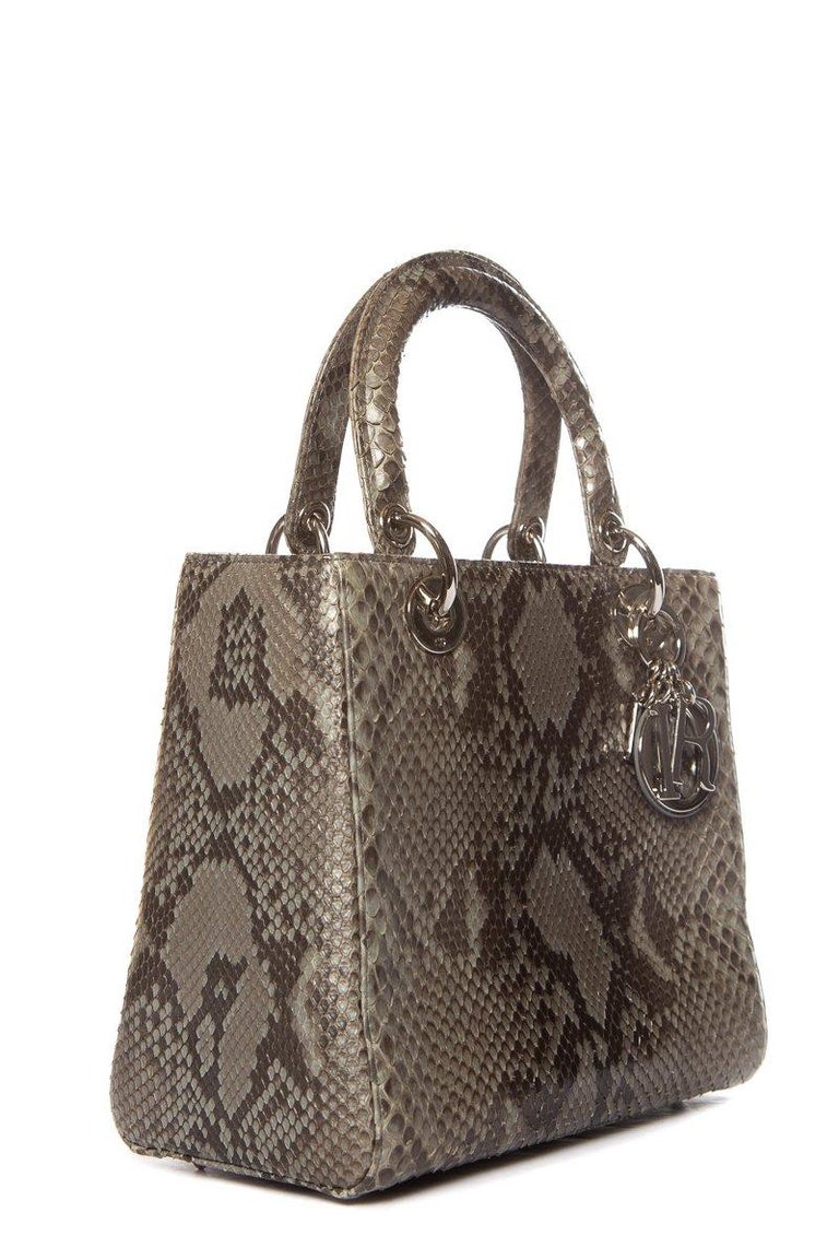 CHRISTIAN DIOR Python Lady Dior Bag For Sale at 1stDibs