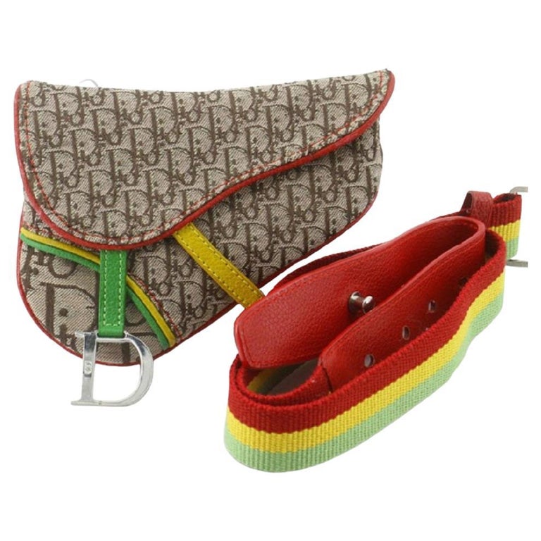 Christian Dior Rasta Diorissimo Saddle Waist Bag For Sale at 1stDibs