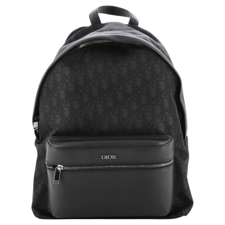 Christian Dior Rider Backpack Oblique Nylon with Leather Medium at 1stDibs