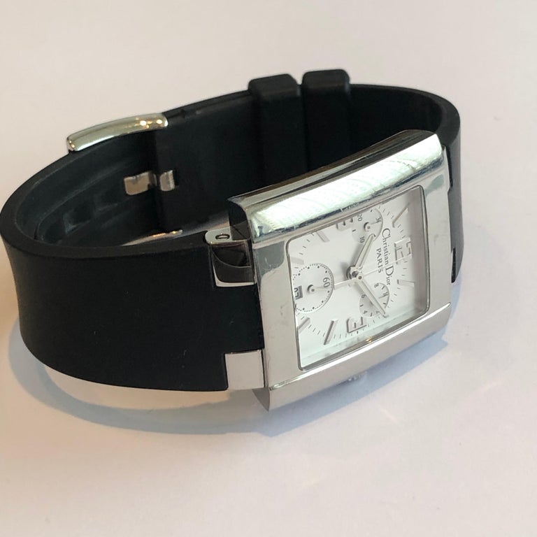 Christian Dior Riva Chrono Stainless Steel Watch, Montre Riva Acier For ...