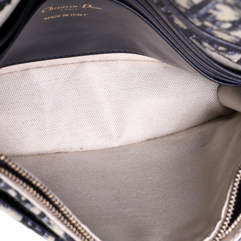 Christian Dior Saddle Chain Clutch Oblique Canvas at 1stDibs