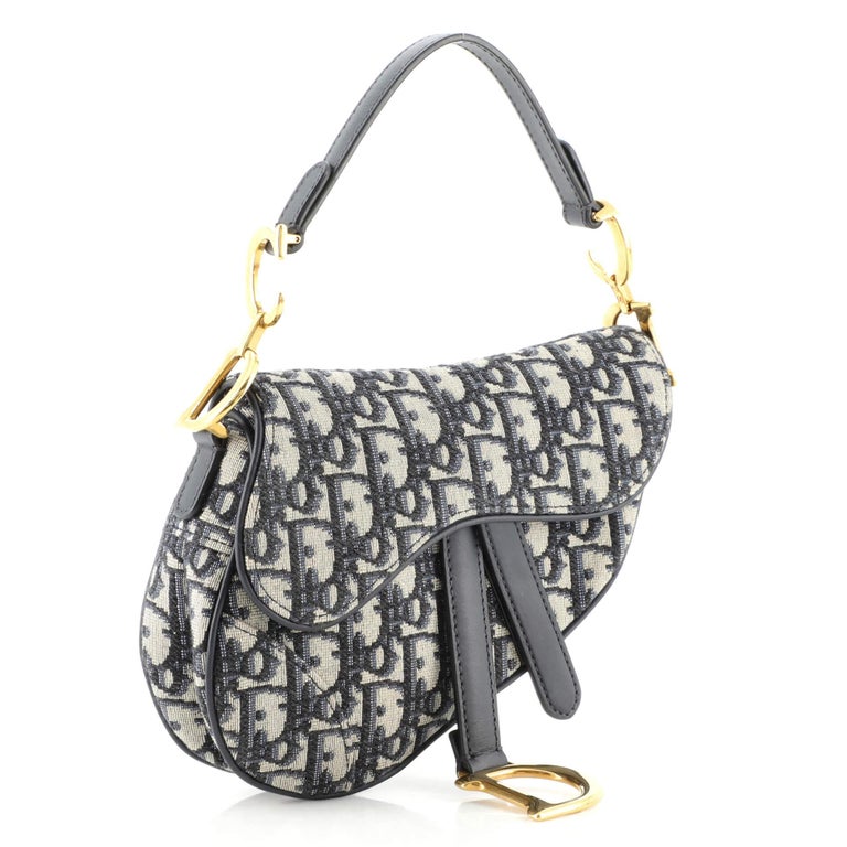 Christian Dior Saddle Handbag Oblique Canvas Mini For Sale at 1stDibs