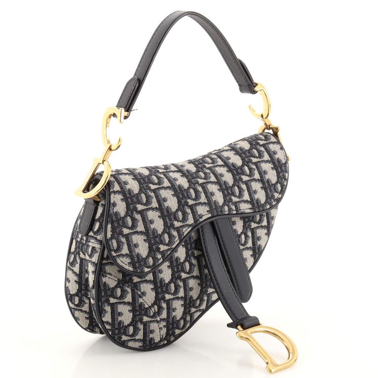 Christian Dior Saddle Handbag Oblique Canvas Mini at 1stDibs