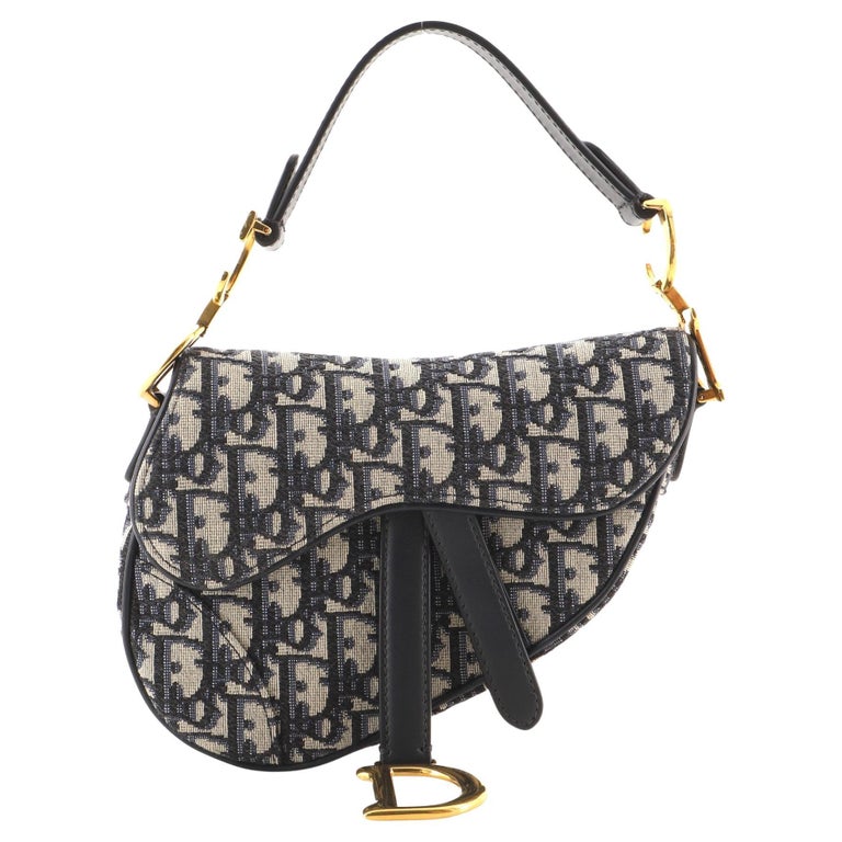 Christian Dior Saddle Handbag Oblique Canvas Mini For Sale at 1stDibs