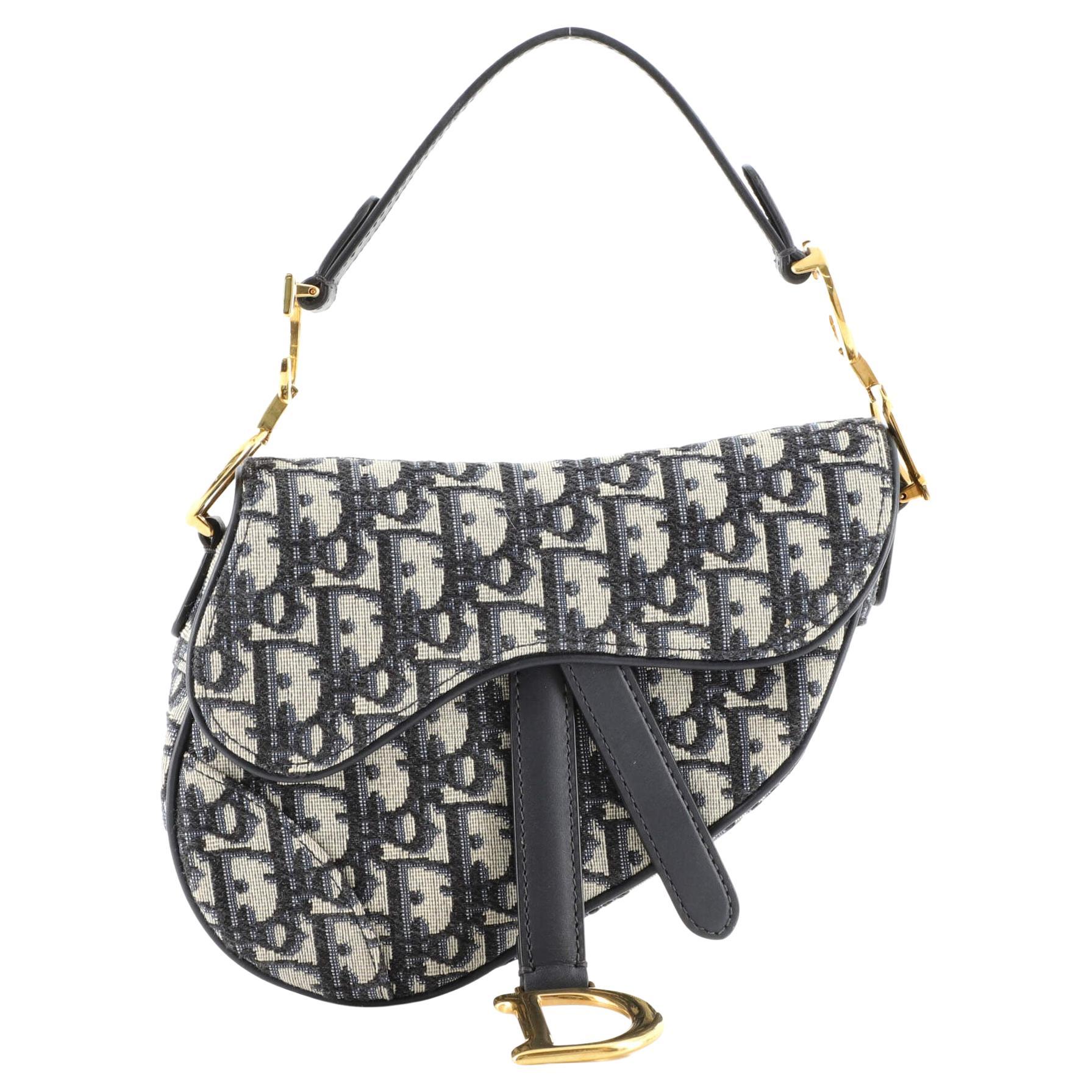 Christian Dior Saddle Handbag Oblique Canvas Mini For Sale at 1stDibs