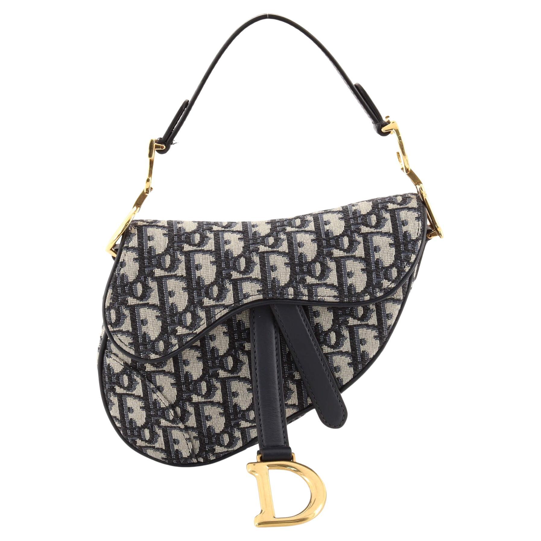 Christian Dior Saddle Handbag Oblique Canvas Mini at 1stDibs
