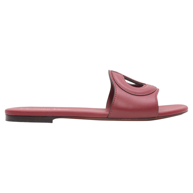 Christian Dior Scarlet Club Slide Sandals For Sale at 1stDibs