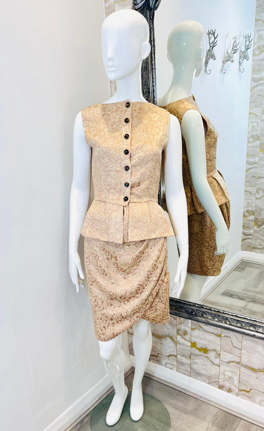 Christian Dior Silk Jacquard Two-Piece Set For Sale at 1stDibs