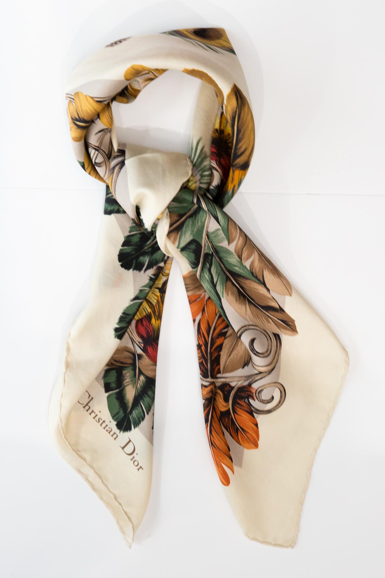 Christian Dior Silk Scarf For Sale at 1stDibs