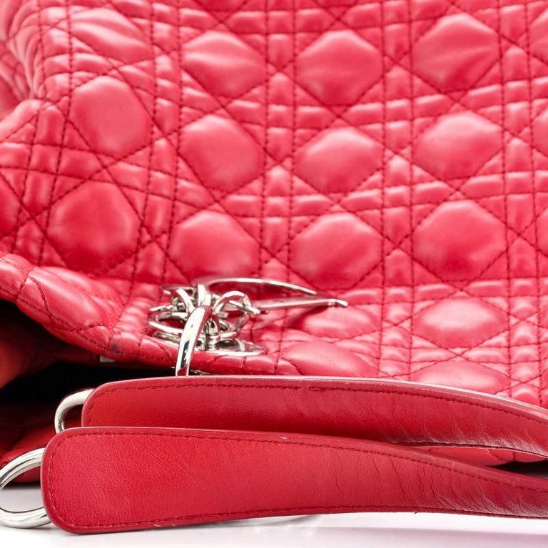 Christian Dior Soft Chain Tote Cannage Quilt Lambskin Large at 1stDibs