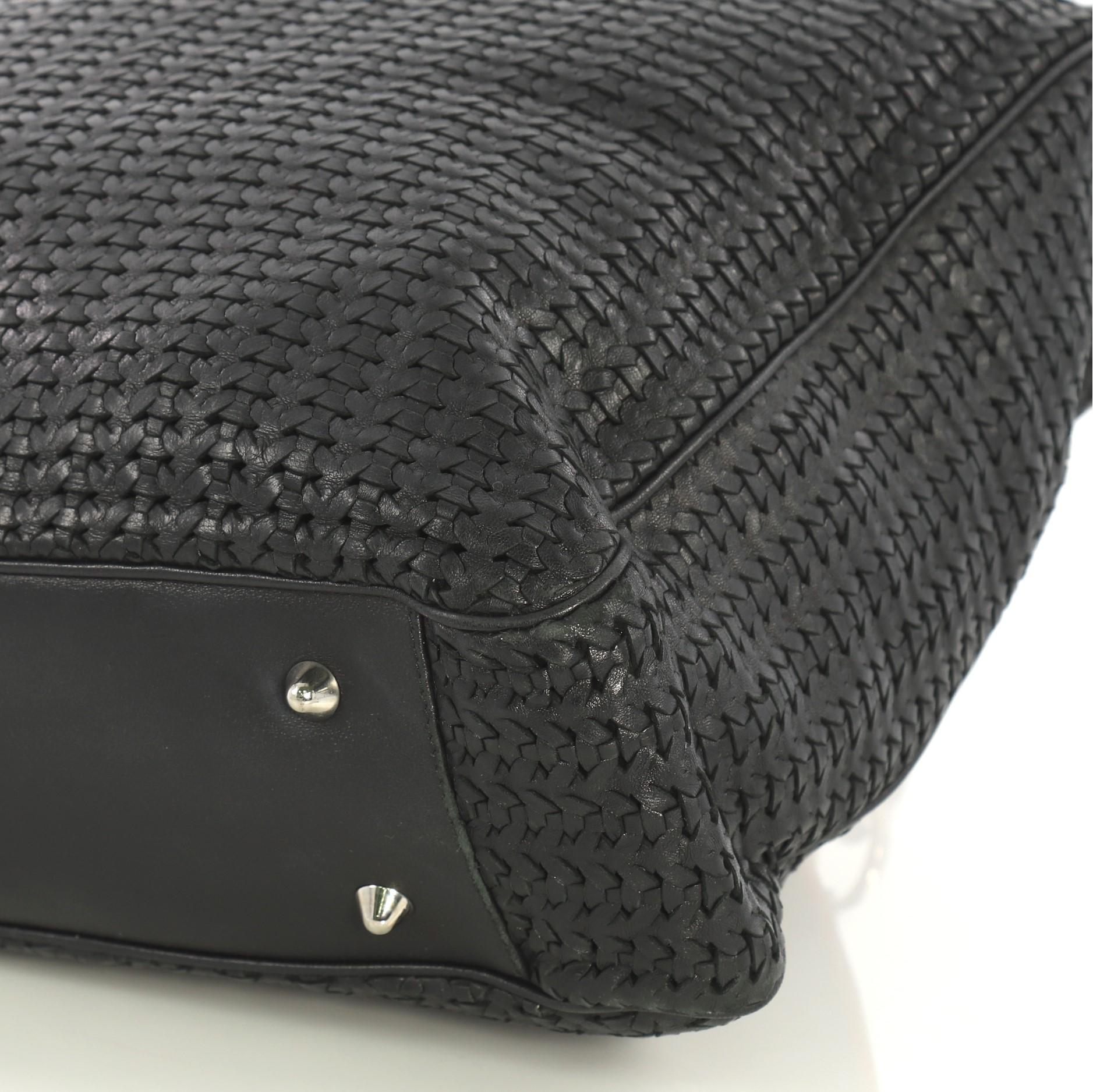 Christian Dior Soft Chain Tote Woven Leather Medium at 1stDibs