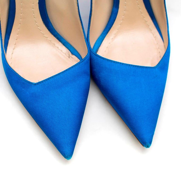 Christian Dior Songe Perspex-Heel Blue Pumps US 8 at 1stDibs