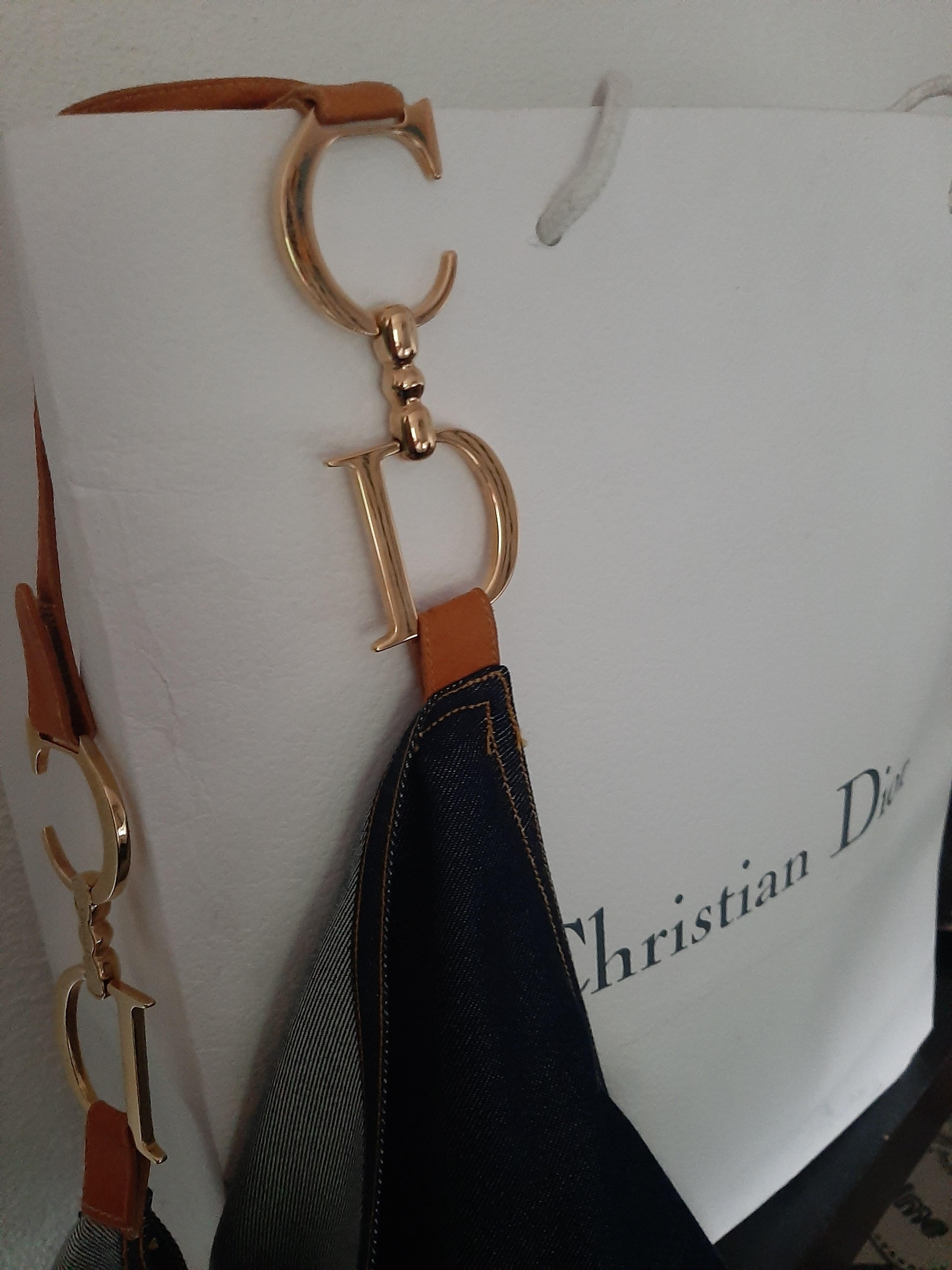 Christian Dior Spring 2000 Runway Saddle Halter Denim Top For Sale at ...