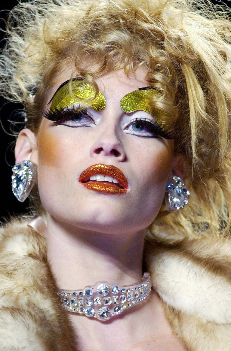 Christian Dior Spring 2004 Runway Lucite Swarovski Logo Choker Necklace ...