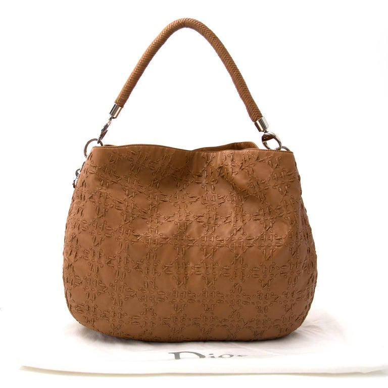 Christian Dior Lady Dior Stitched Cannage Leather Hobo Bag At 1stdibs Dior Hobo Bag Christian