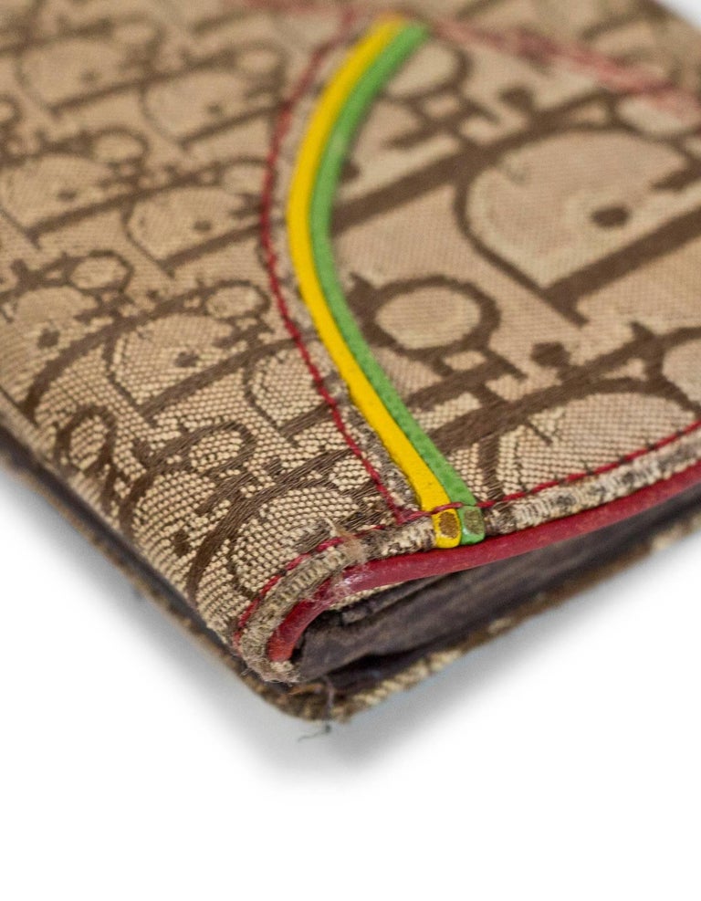 Christian Dior Tan Diorissimo Monogram Rasta Long Wallet For Sale at ...