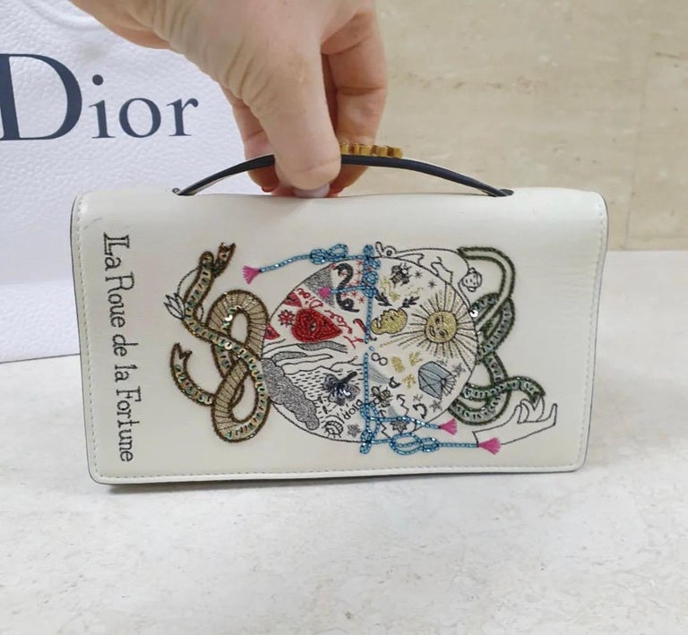 Christian Dior Tarot La Roue De La Fortune Clutch For Sale at 1stDibs