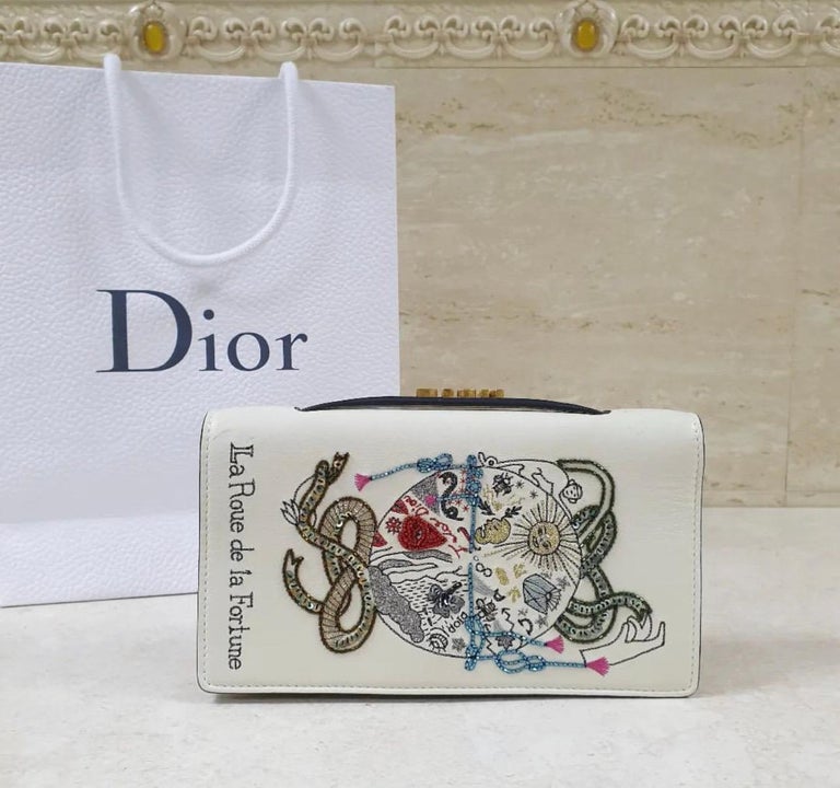 Christian Dior Tarot La Roue De La Fortune Clutch For Sale at 1stDibs