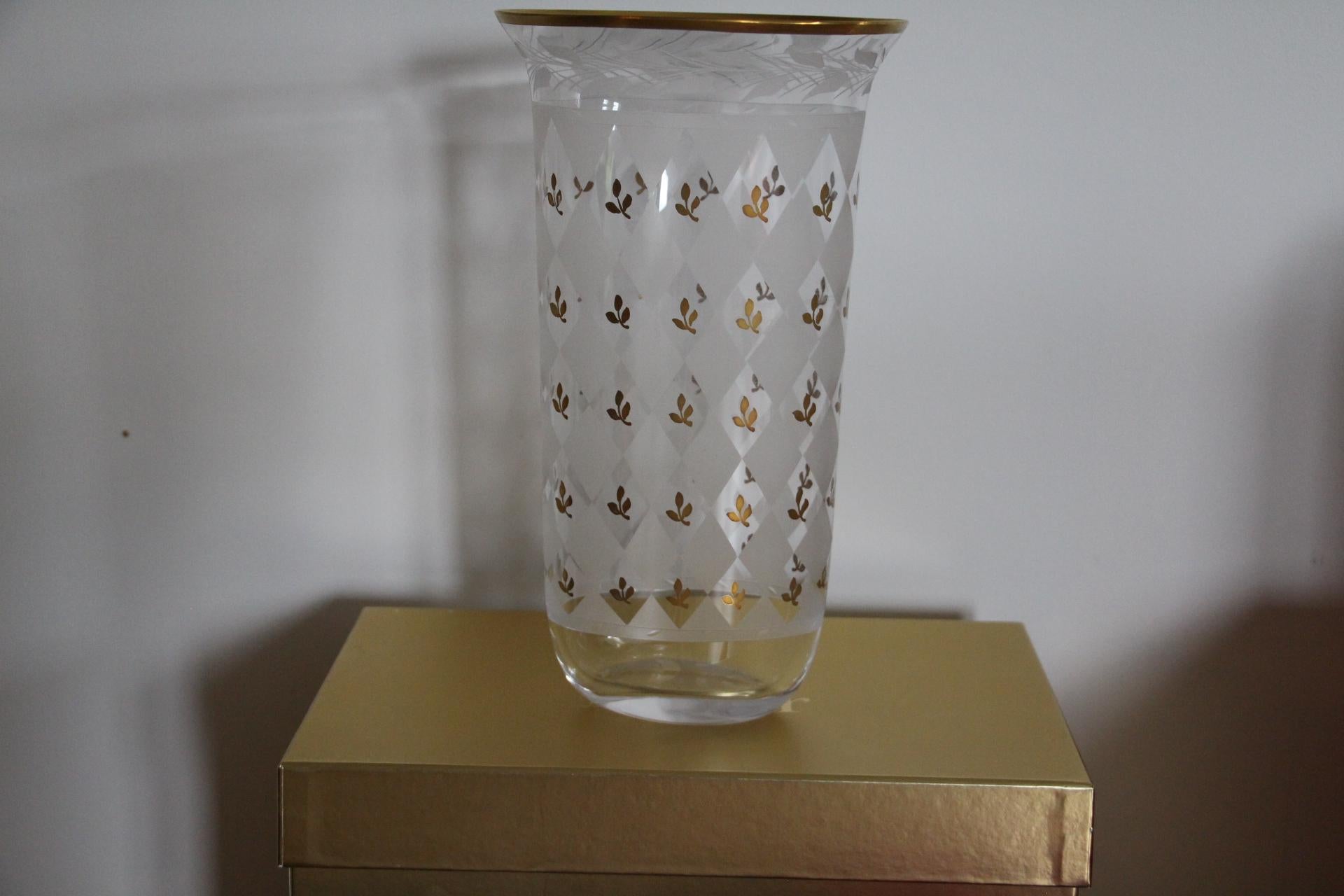 Christian Dior Textured Crystal Vase For Sale at 1stDibs