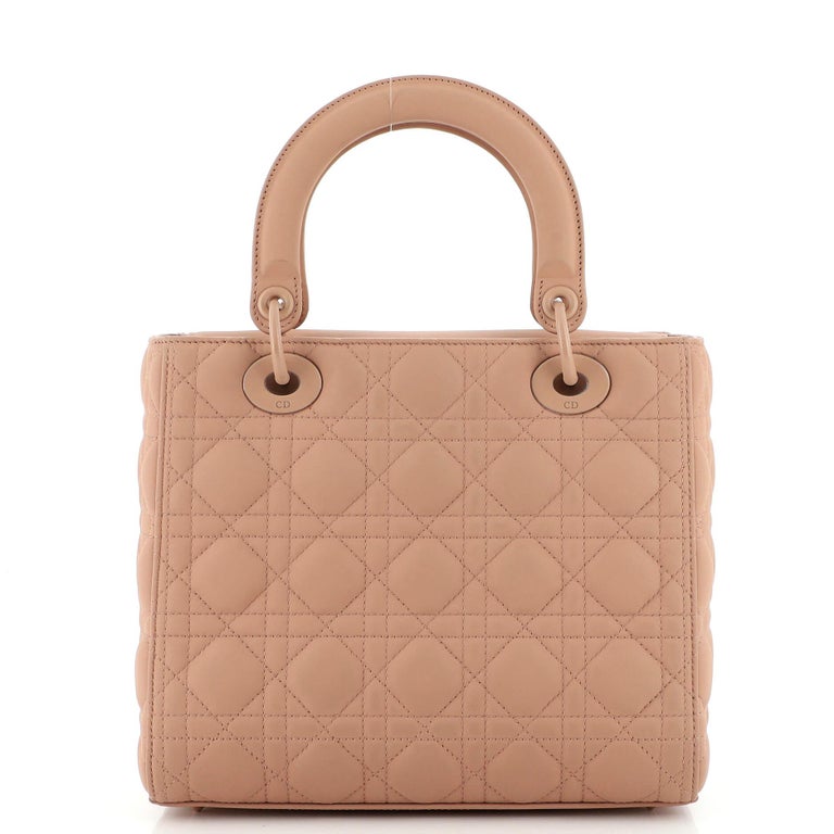 Christian Dior Ultra Matte Lady Dior Bag Cannage Quilt Calfskin Medium ...