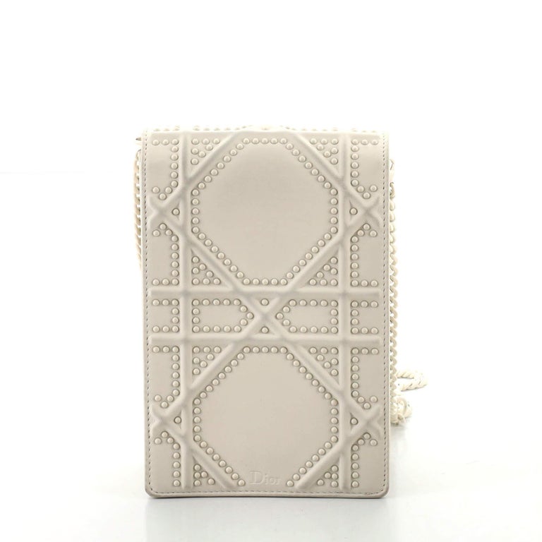 Christian Dior Ultra Matte Vertical Clutch on Chain Studded Cannage ...