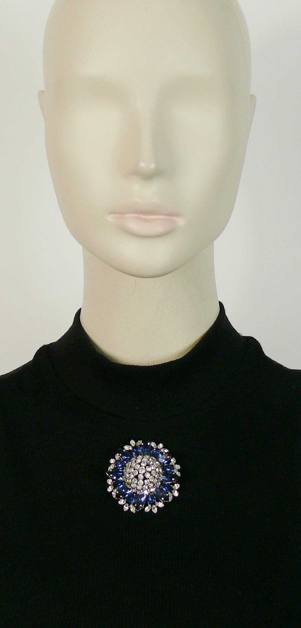 Christian Dior Vintage 1963 Bejewelled Floral Brooch at 1stDibs ...