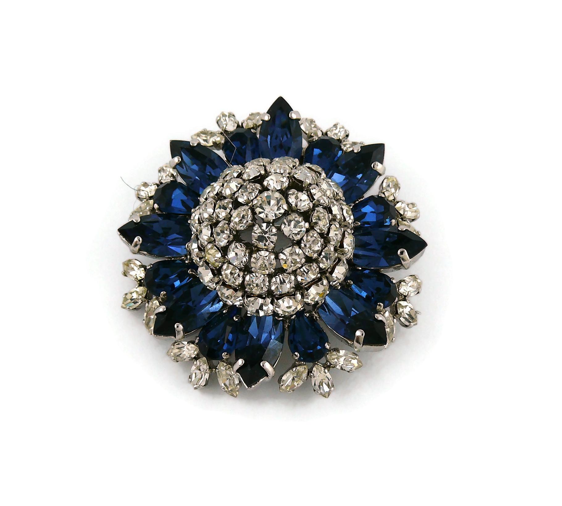 Christian Dior Vintage 1963 Bejewelled Floral Brooch at 1stDibs ...
