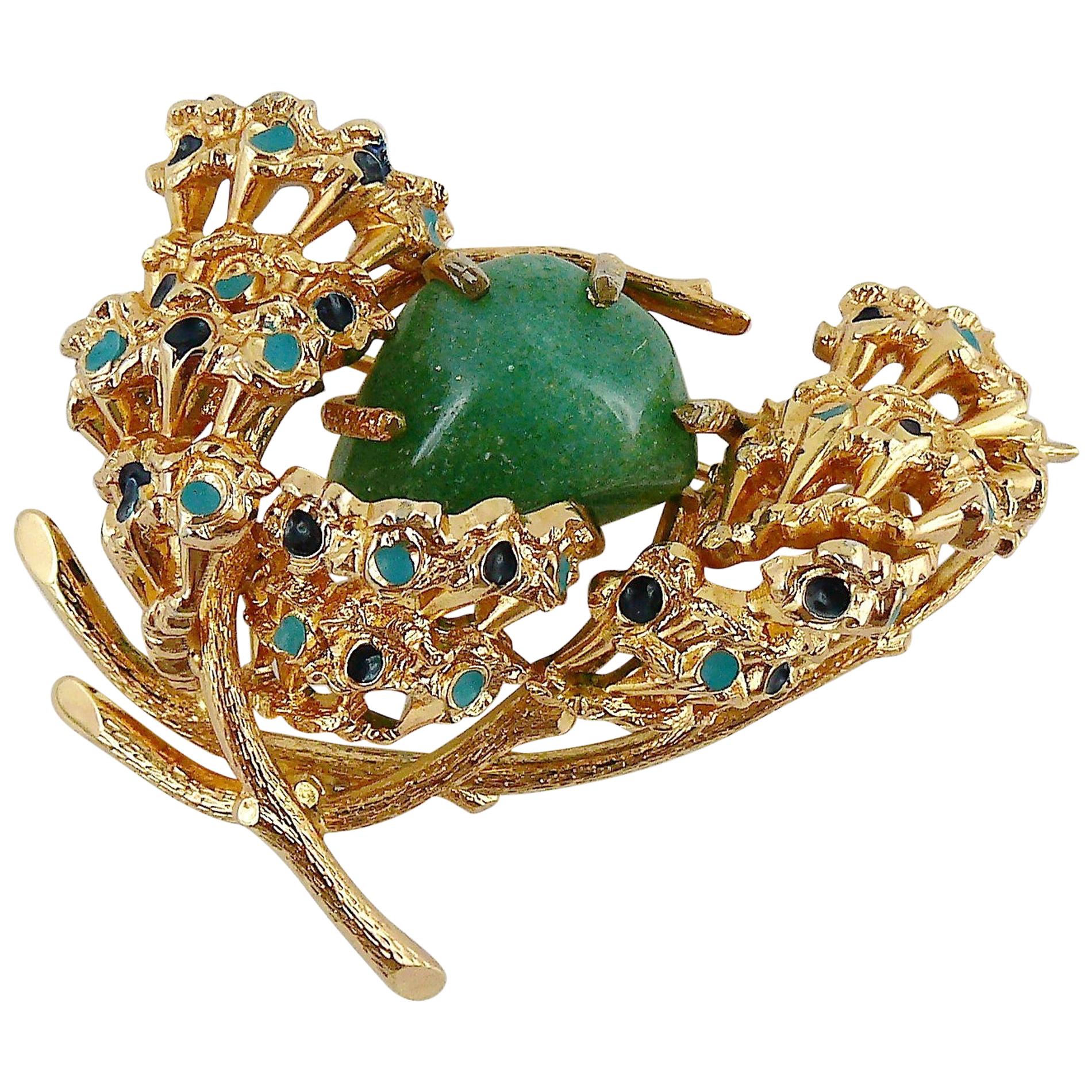 Christian Dior Vintage 1966 Floral Brooch at 1stDibs