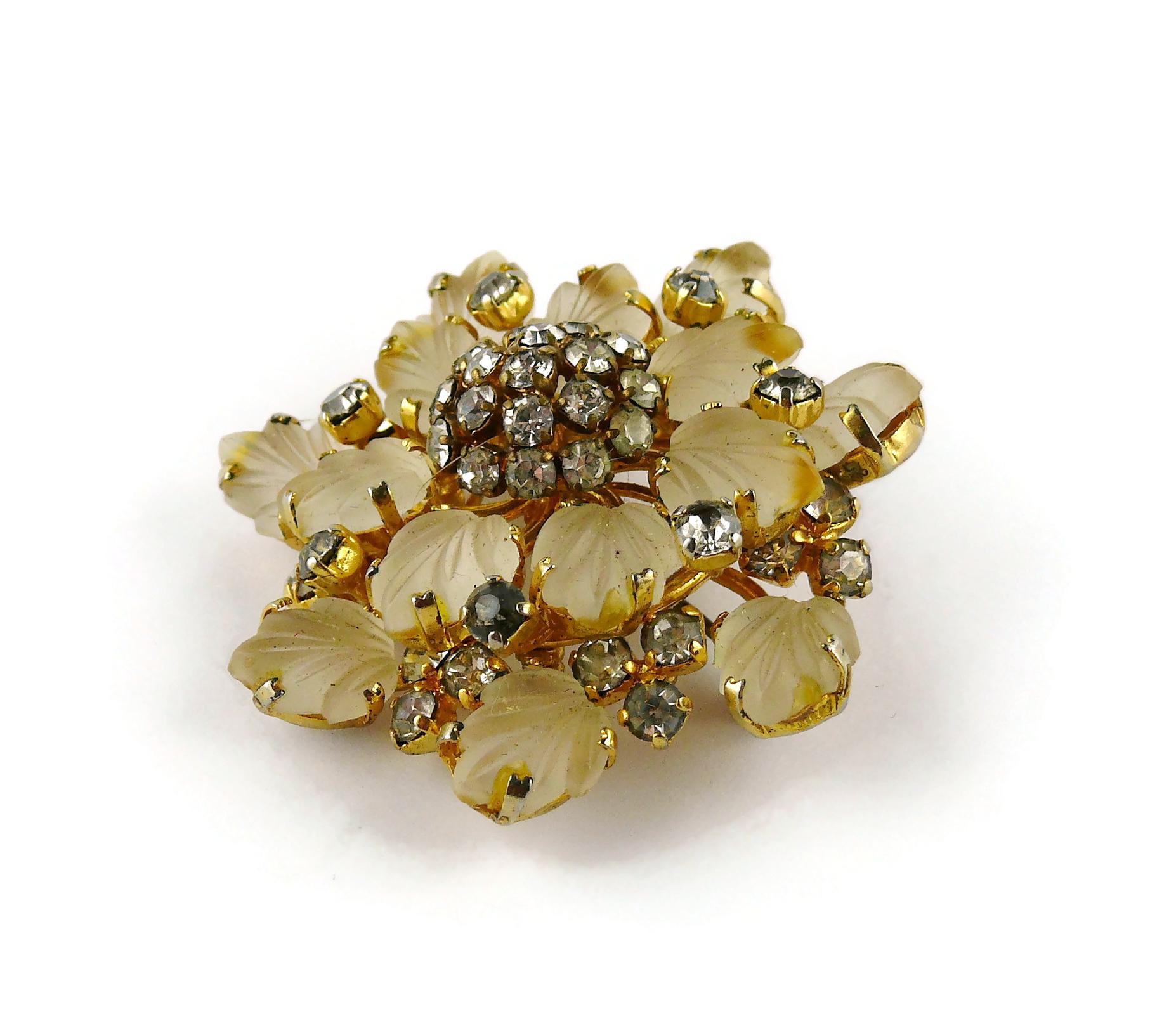 Christian Dior Vintage 1972 Jewelled Flower Brooch at 1stDibs | dior ...
