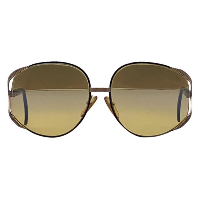 RAY BAN B&L Vintage Sunglasses SIGNET gold EYEWEAR CHROMAX lens 24K GP ...