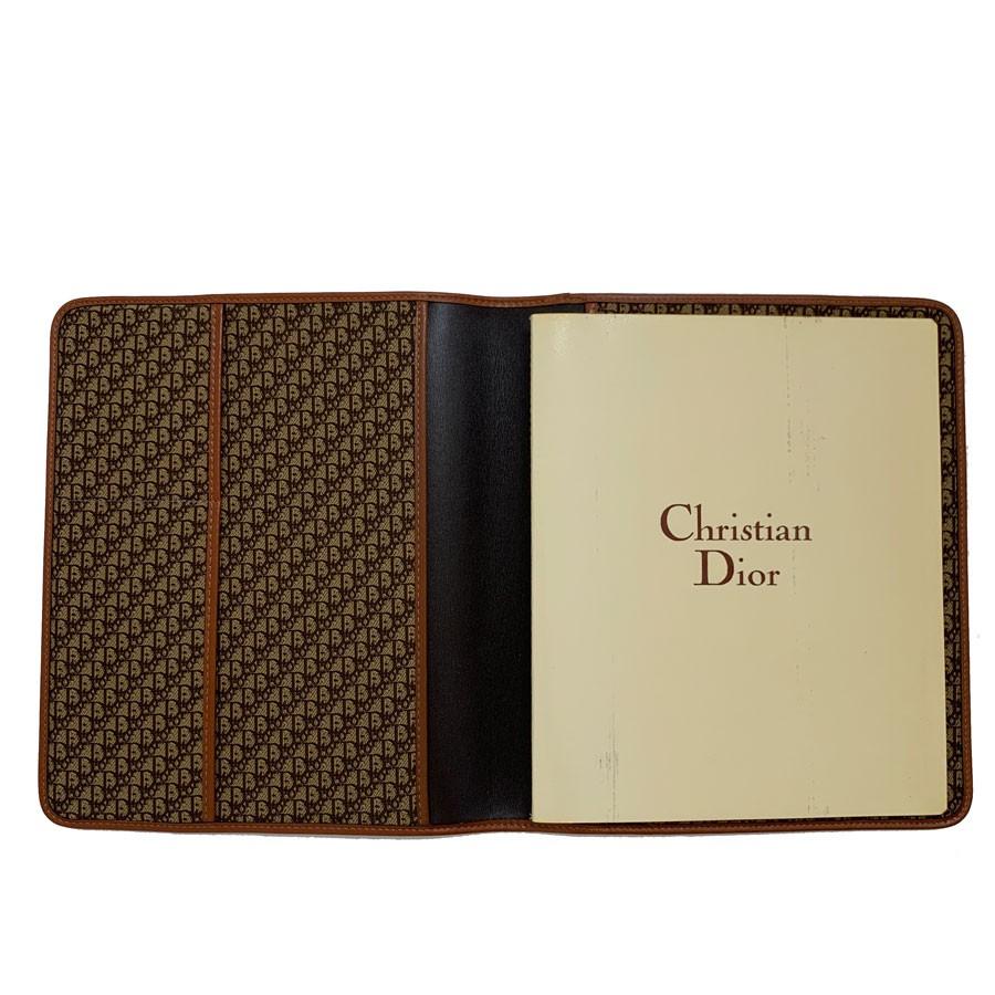 CHRISTIAN DIOR Vintage Brown Leather Directory Cover For Sale at ...
