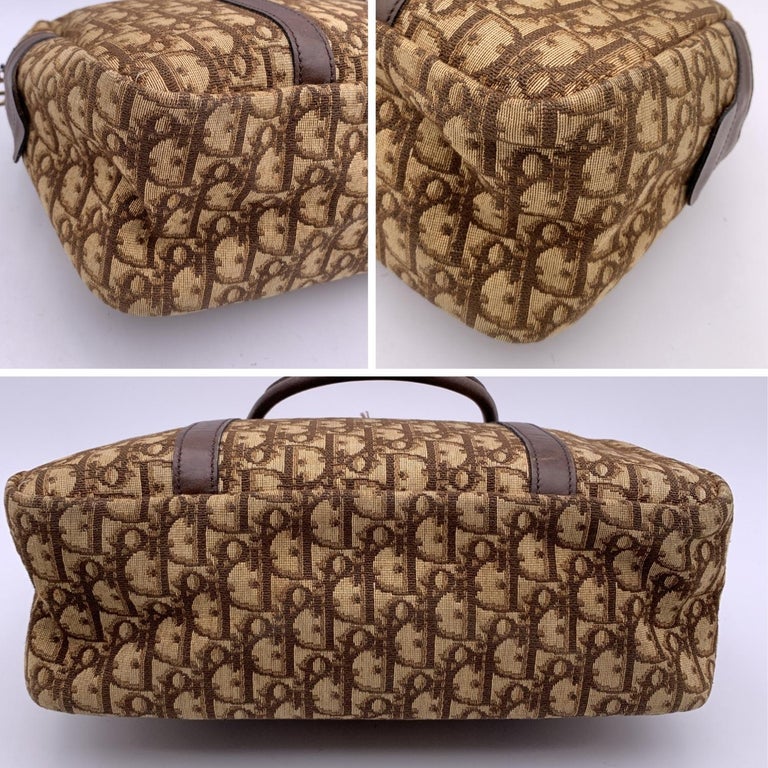 Christian Dior Vintage Brown Oblique Monogram Canvas Boston Bag For ...