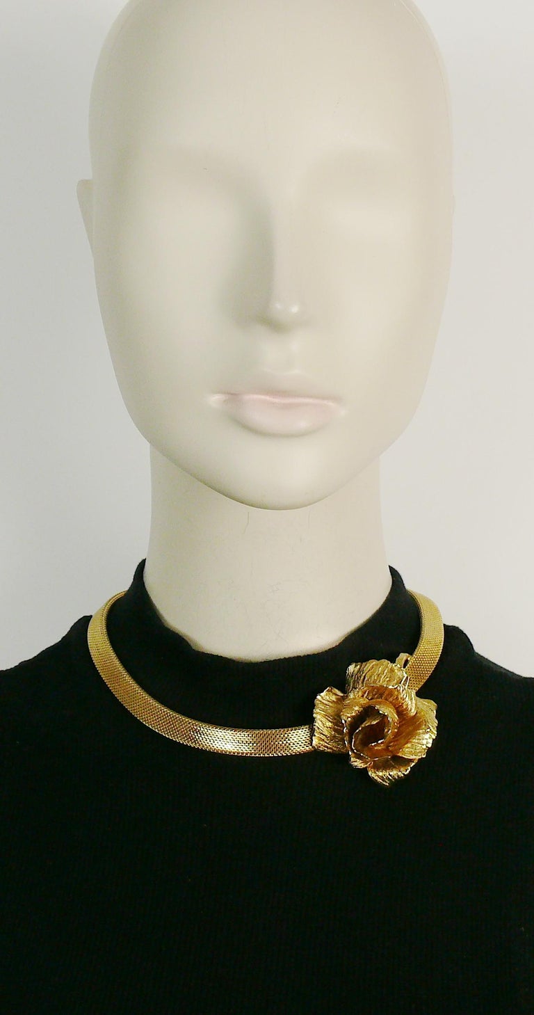 Christian Dior Vintage Collar Necklace with Three Dimensional Textured ...