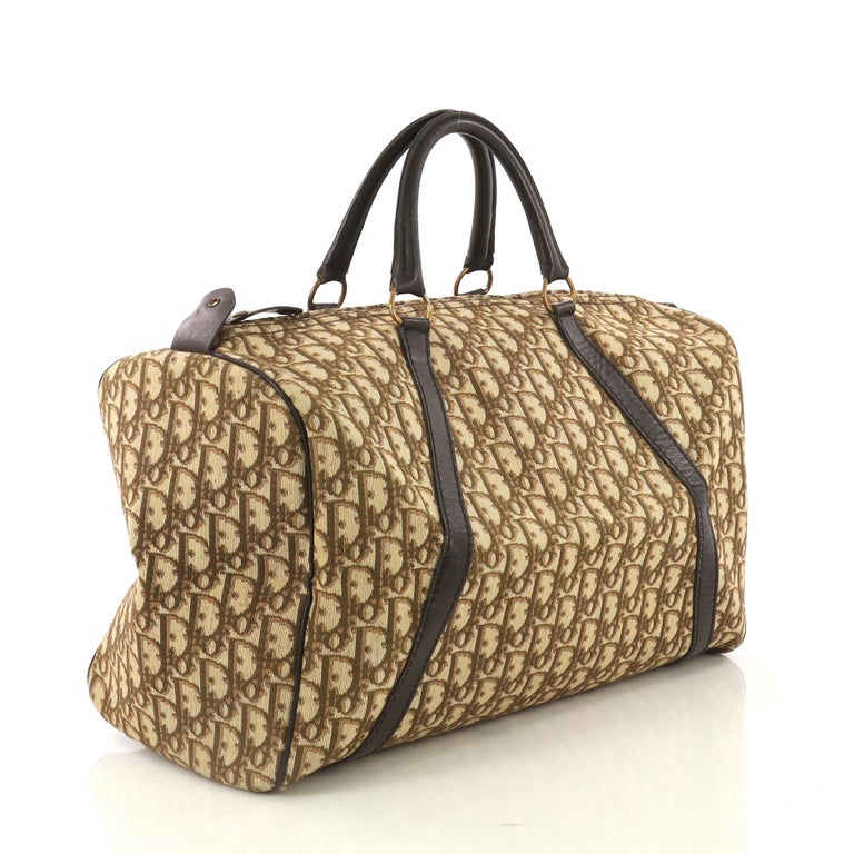 Christian Dior Vintage Convertible Weekender Bag Diorissimo Canvas ...